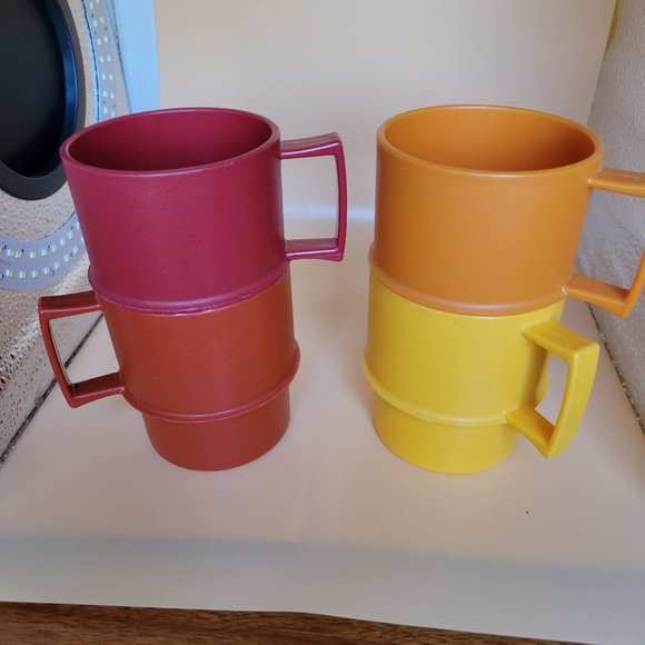 Tupperware | Kitchen | Vintage Tupperware Harvest Cups Set Of Four ...